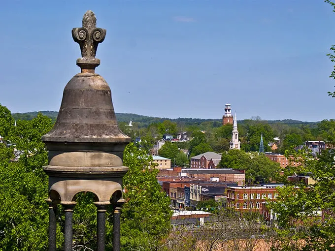 Downtown Rome's parking area might be the most charming traffic circle in Georgia – brick pathways and historic storefronts that whisper "slow down."