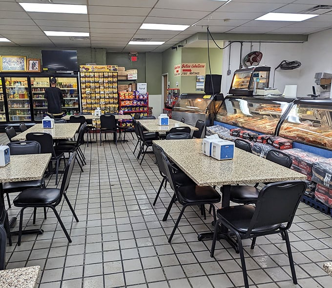Simple tables, basic chairs, and fluorescent lighting set the stage. In the theater of great food, elaborate décor is just a distraction from the star of the show.