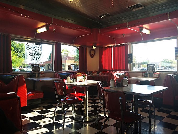Step inside and time stands still – the classic checkerboard floor and cherry-red vinyl booths aren't retro chic, they're authentically timeless.