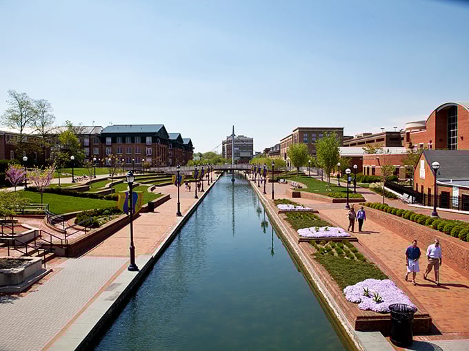 Frederick's picturesque canal walk isn't just Instagram-worthy – it's the heart of a community where retirement dollars stretch further.