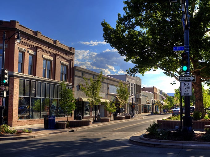 Grand Junction's vibrant downtown district sits nestled between dramatic mesas, proving paradise doesn't have to break the bank.