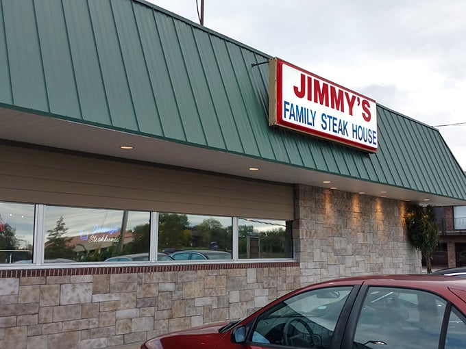 That green roof isn't trying to be fancy, and neither are the steaks inside—just honest-to-goodness Missouri beef done right.