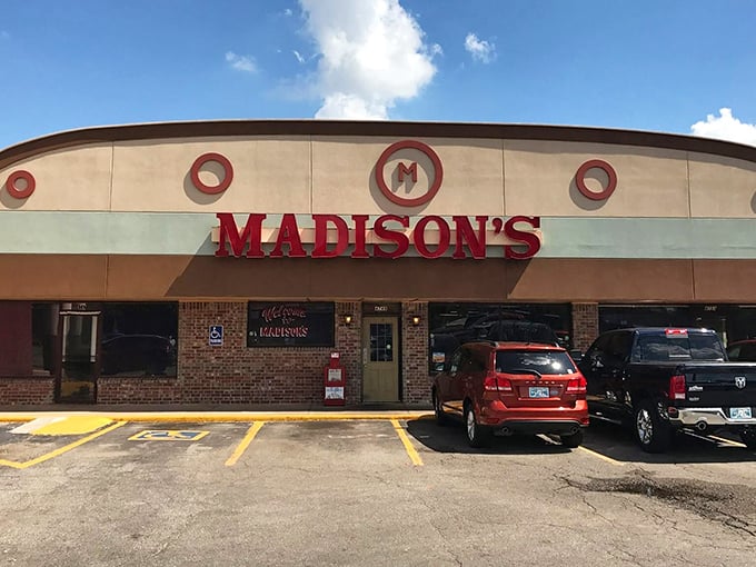 Madison's bold red sign promises country cooking that delivers on that promise – comfort food with no apologies.