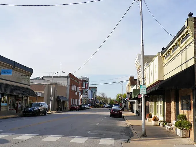 Downtown Bentonville after dark – where the street lights glow and your retirement savings continue to grow.