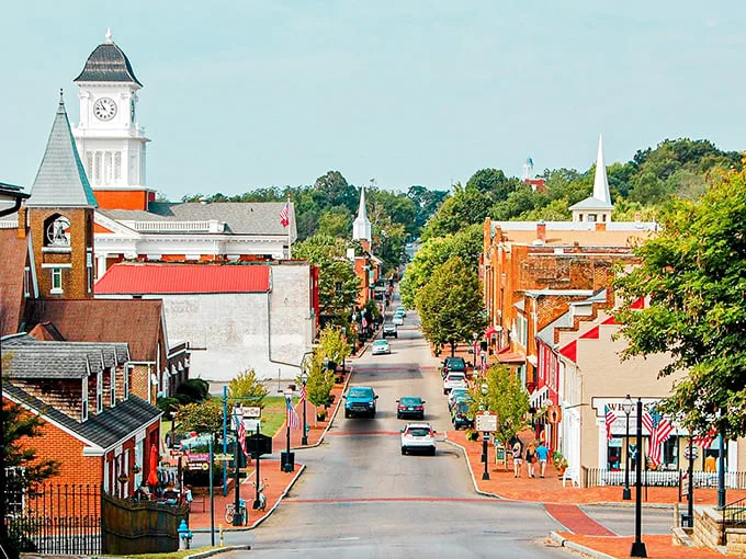 Step back in time along Jonesborough's historic district, where brick buildings and quaint shops create a storybook setting worth savoring.