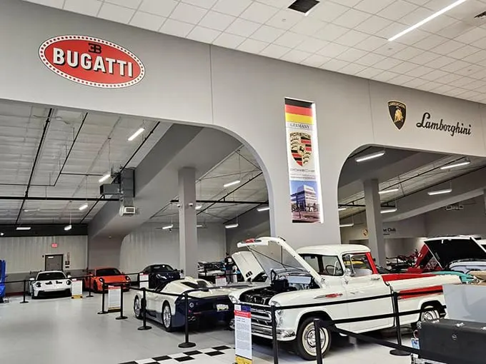 From Bugatti to Lamborghini, the museum's sections feel like traveling through different countries without needing your passport – just your car enthusiasm.