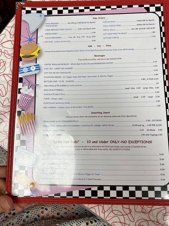The menu at Sherri's doesn't just list food—it's a roadmap to comfort that promises satisfaction with every carefully considered option.