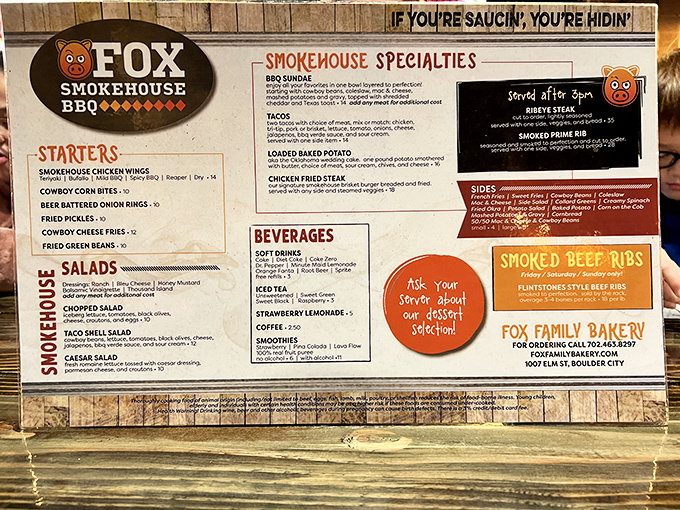 "If you're saucin', you're hidin'" proclaims the menu—fighting words in the barbecue world, but when your meat stands this tall, it needs no disguise.