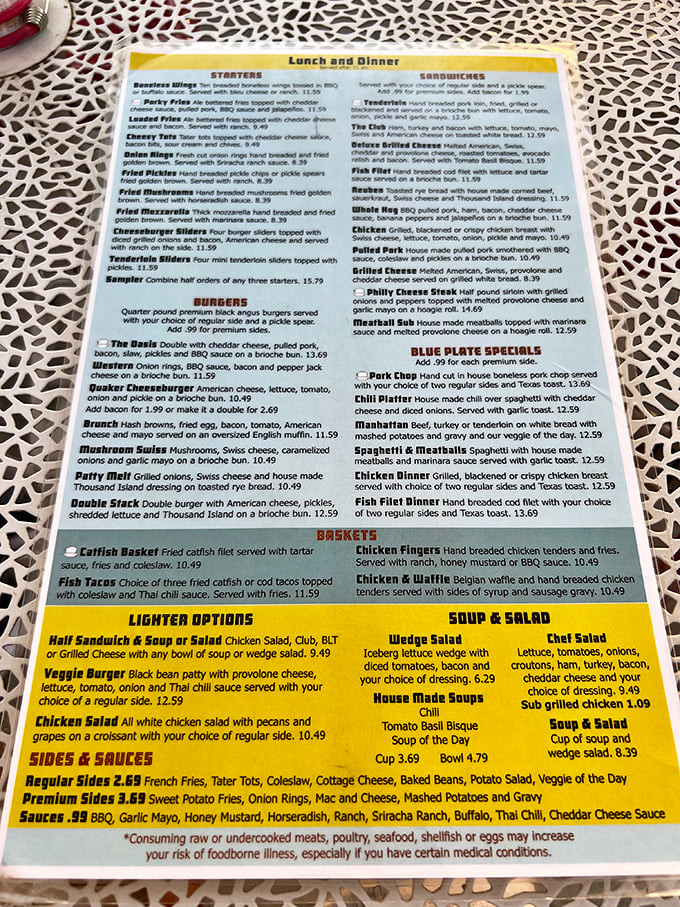 This menu isn't just a list of food—it's a roadmap to happiness. Choosing just one item might be the hardest workout you'll get all day.