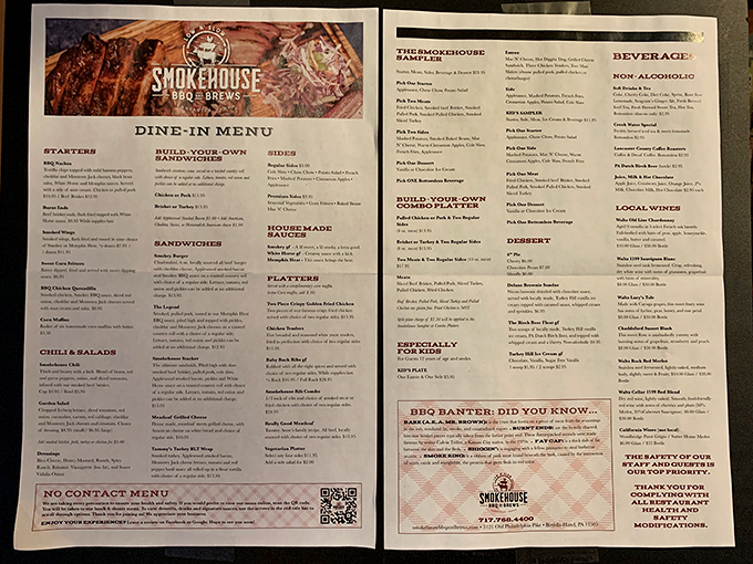 A menu that reads like barbecue poetry – where decisions aren't just difficult, they're existential crises wrapped in smoked meat possibilities.