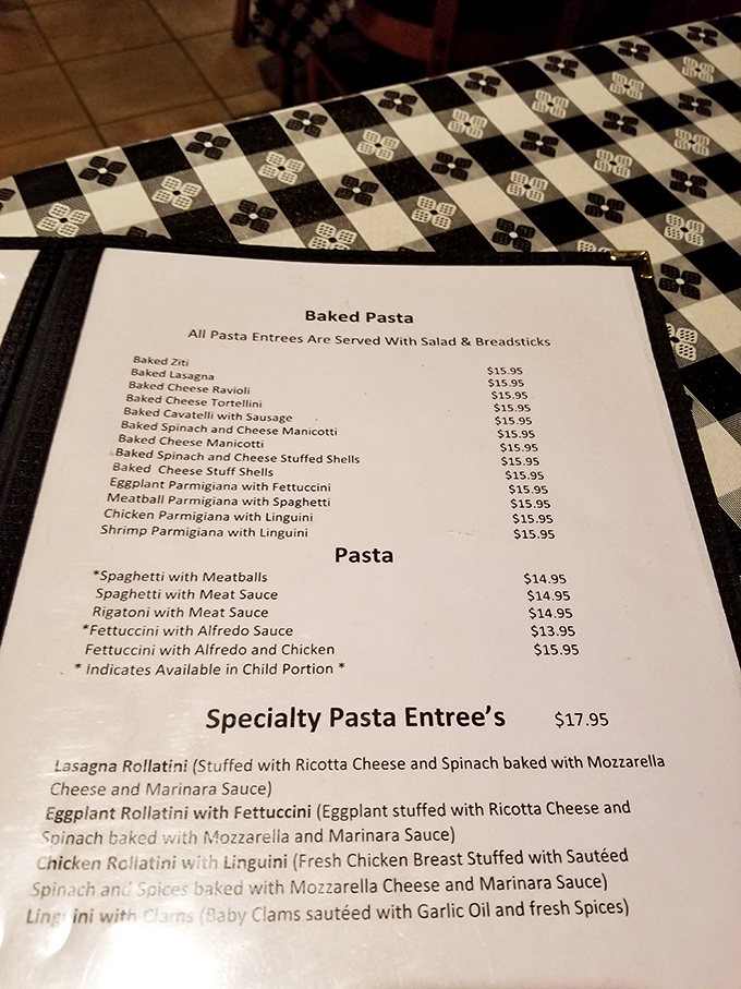 The menu reads like an Italian-American greatest hits album, where every track is a classic and there's not a skippable song in sight.
