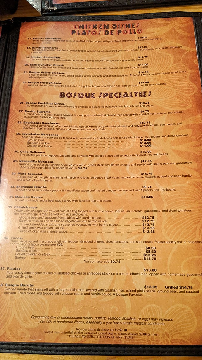 The menu reads like a love letter to Mexican cuisine. Take your time – this is one relationship worth savoring. 