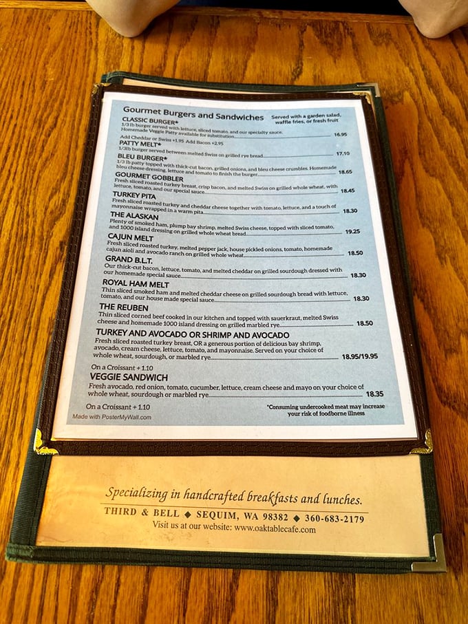 A menu that reads like breakfast poetry. When lunch options look this good, you'll be tempted to extend your morning feast well into the afternoon.