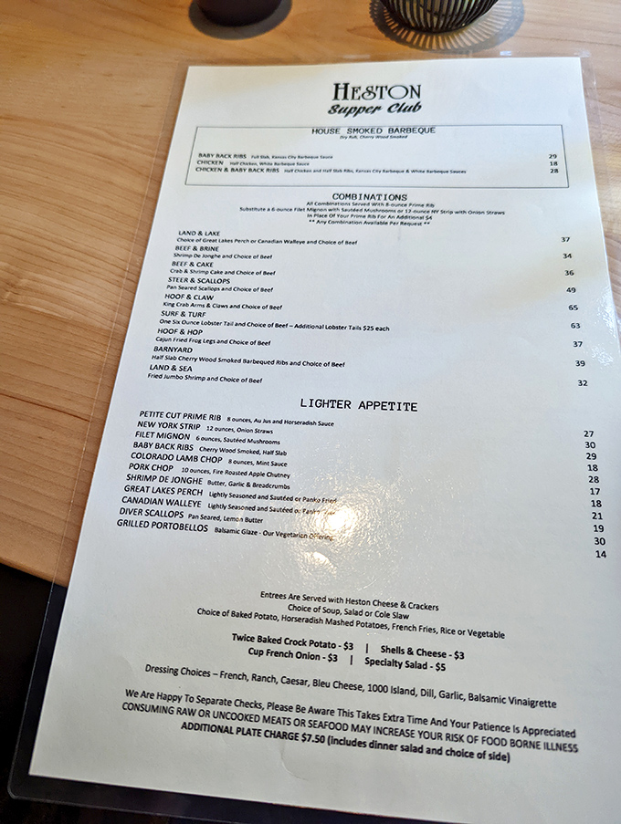 A menu that doesn't need trendy buzzwords – just honest offerings of land and lake that have satisfied generations of discerning Hoosier appetites.