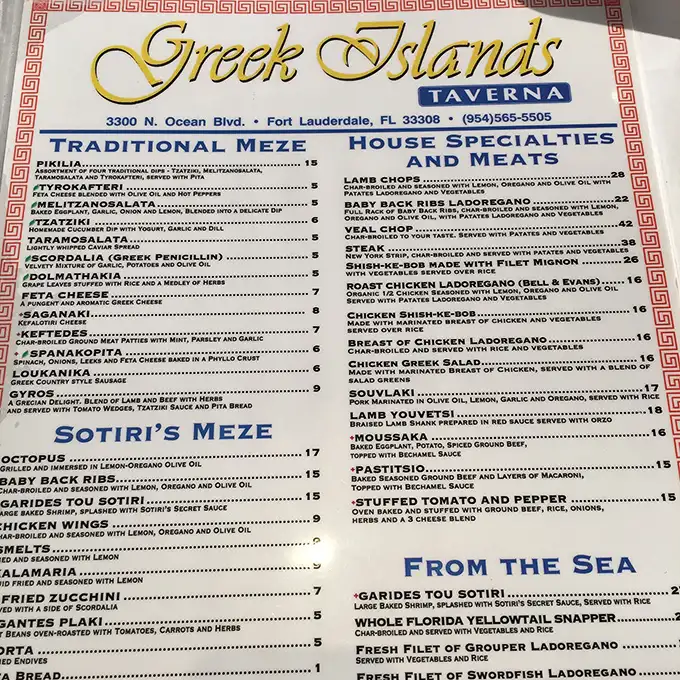 This menu isn't just a list of dishes—it's a passport to Greece. Each item promises a Mediterranean vacation for your taste buds.
