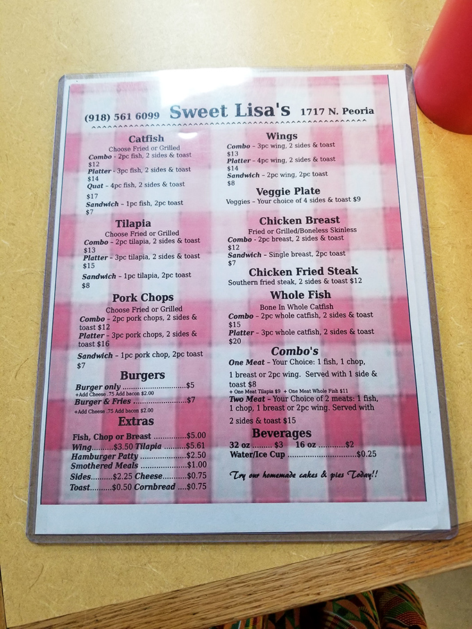 This menu isn't just a list—it's a roadmap to happiness. Each section promises comfort food perfection that would make your grandmother proud.