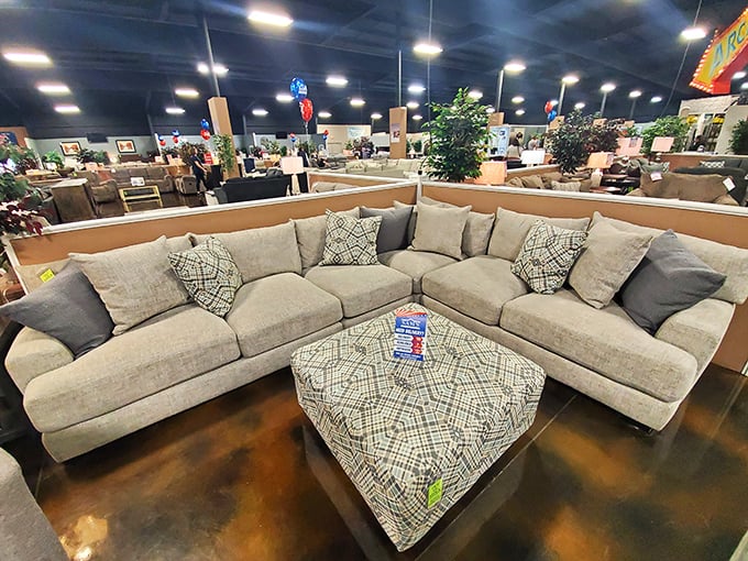 This sectional isn't just a sofa—it's practically a real estate investment with enough room for the whole family plus the neighbors who drop by unannounced.