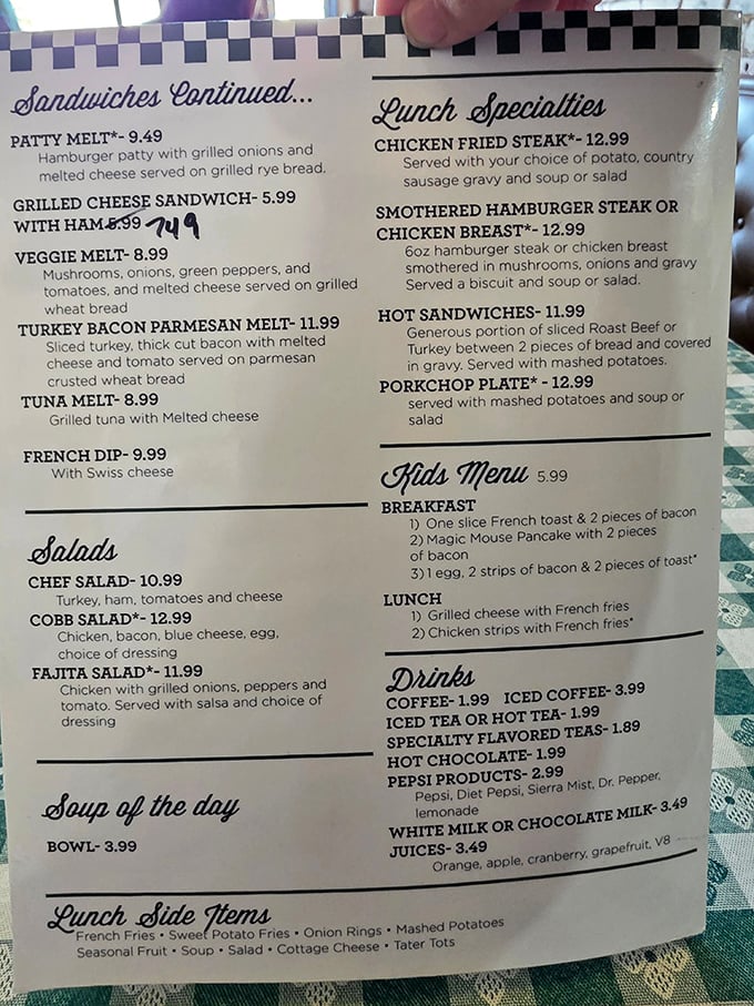 A menu that doesn't need fancy fonts or pretentious descriptions—just honest food that makes decision-making the hardest part of your visit.