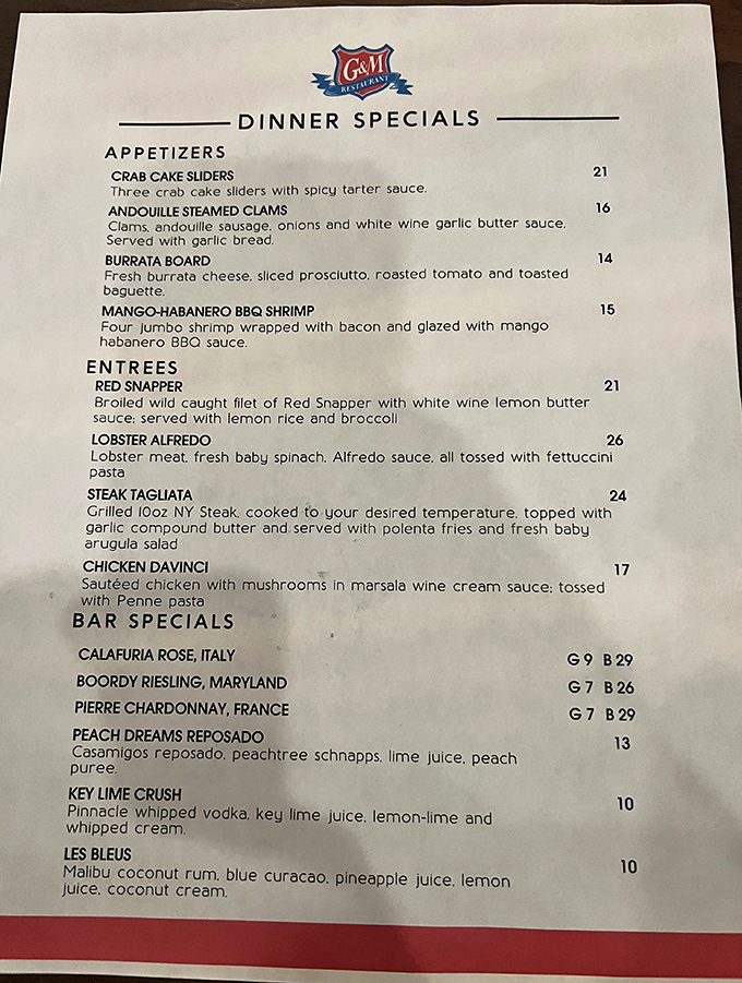 This menu isn't just a list of dishes—it's a roadmap to culinary bliss. The Andouille Steamed Clams are calling my name!