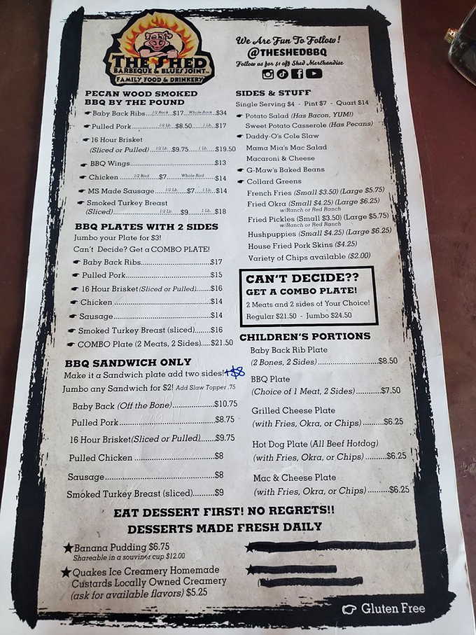 A menu that should come with a warning label: "May cause spontaneous road trips from three states away just for the ribs."
