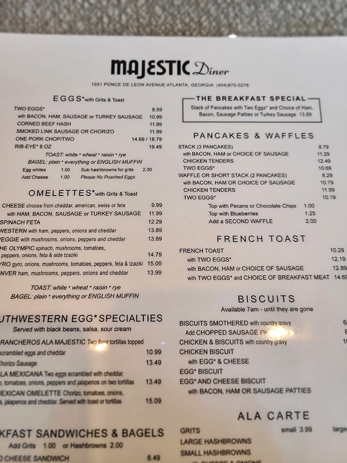 This isn't just a menu—it's a sacred text of comfort food possibilities. Notice how "diet" appears exactly zero times.