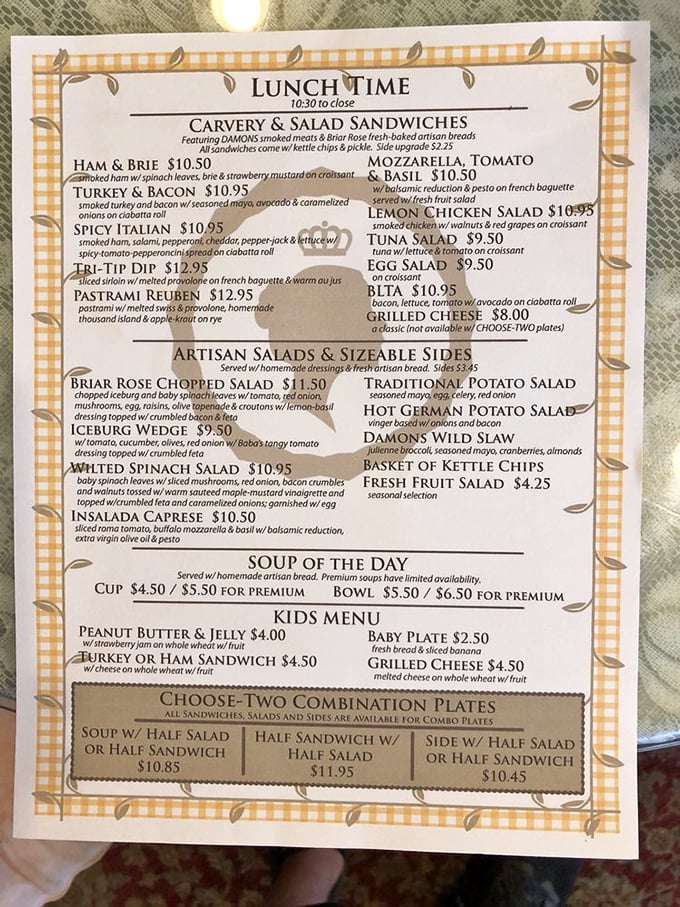 This isn't just a menu—it's a roadmap to happiness. From artisan sandwiches to fresh salads, every option promises a delicious detour from ordinary lunch fare.