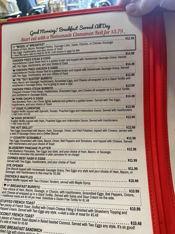 The menu reads like a love letter to breakfast fundamentals. No deconstructed anything here—just hearty, soul-satisfying classics perfected over decades.