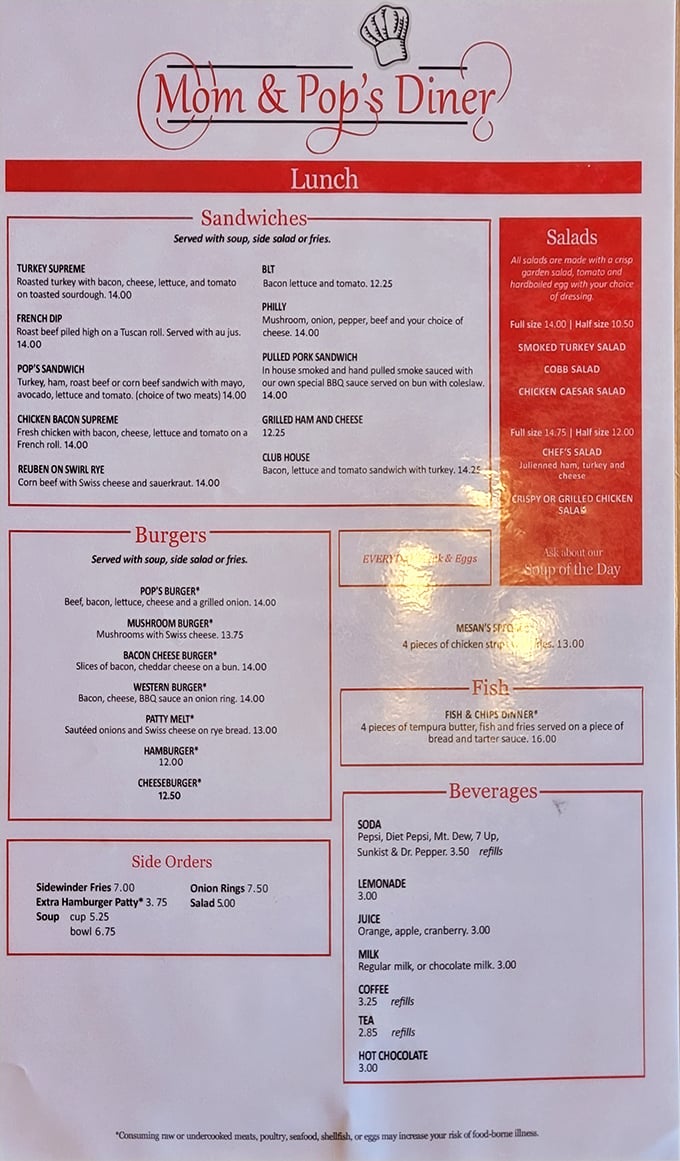 A menu that doesn't need fancy fonts or pretentious descriptions. Just honest food at honest prices—the way menus used to be before they needed their own Instagram accounts.