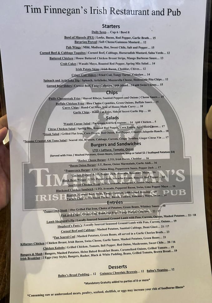 One glance at this menu and you'll understand why locals guard this place like a state secret.