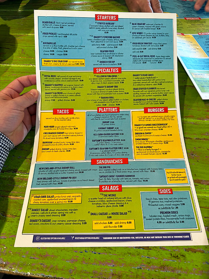 This menu isn't just a list—it's a treasure map to seafood nirvana. The hardest decision you'll make today is choosing between all these gems.