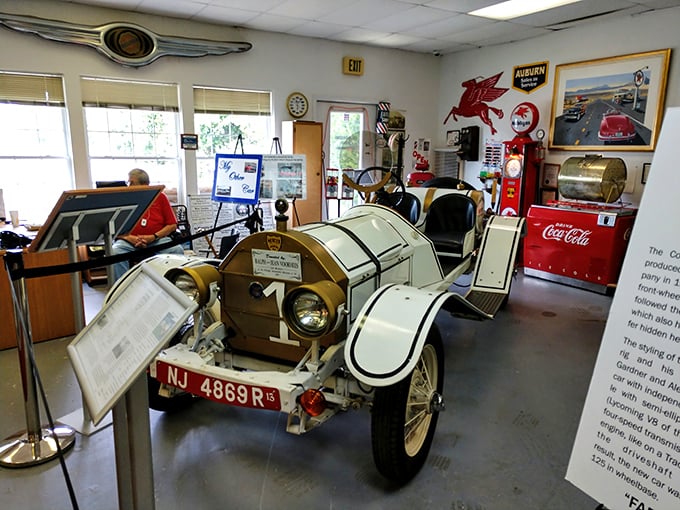 This cream-colored beauty isn't just a car—it's a time machine with wheels. The kind that makes you wish you'd packed a vintage driving cap.