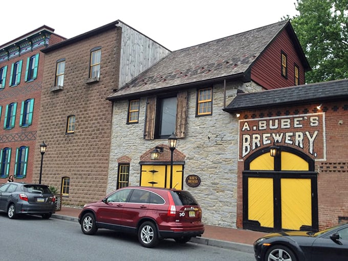 Step back in time at this historic brewery complex. Those yellow doors might just be portals to Pennsylvania's beer-making past.