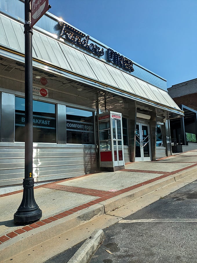 Fenders Diner: Classic Americana gleaming in chrome—the kind of place where the coffee's always hot and the stories are always flowing.