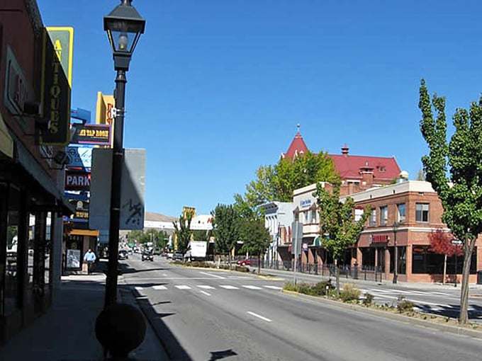 Storm clouds gather over Carson City's downtown, adding dramatic flair to the historic district's already photogenic streets.