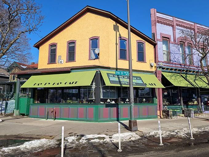 Day by Day Café: Corner charm at its finest! This colorful St. Paul gem looks like it was plucked straight from a storybook about perfect breakfast spots.