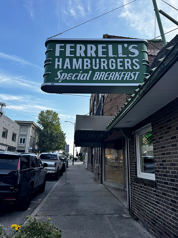 That "Special Breakfast" mention on Ferrell's sign is like finding out your favorite band also writes poetry—a delightful bonus.