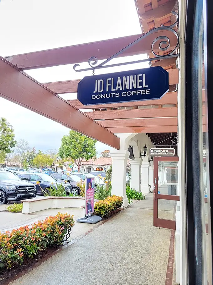 Donuts and coffee in plaid pajamas? JD Flannel's rustic charm makes indulgence feel downright cozy.