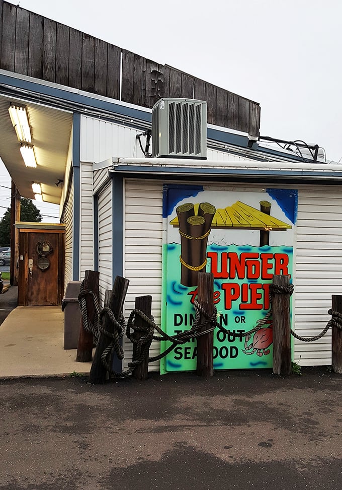 Don't let the humble exterior fool you – Under the Pier's colorful doorway leads to seafood that would make coastal towns jealous.