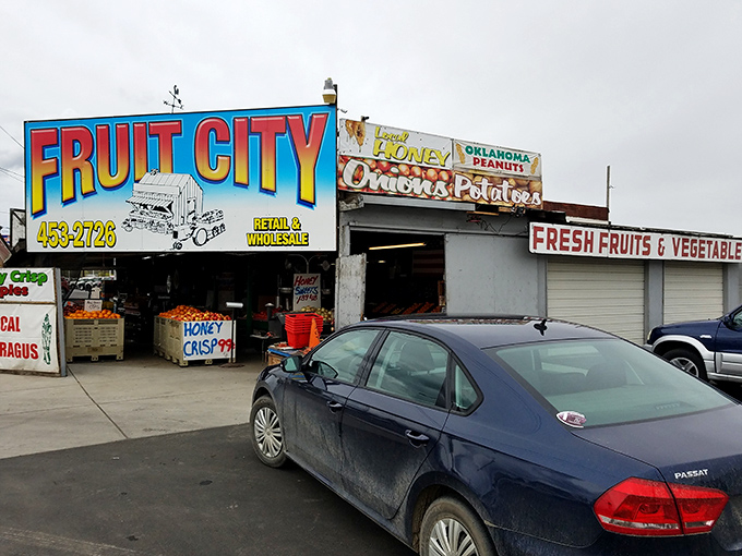 "Fruit City" isn't just a colorful sign—it's Union Gap's promise of farm-fresh affordability in Washington's agricultural heartland.
