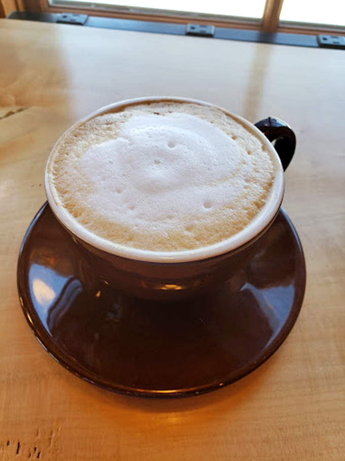 This isn't just foam—it's a cloud of happiness floating atop liquid perfection. The kind of cappuccino that makes you wonder why you ever settled for less.