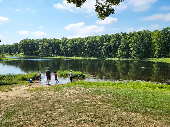Families make lasting memories at Knob Noster State Park's serene lake – nature's version of entertainment that doesn't require a subscription or password.