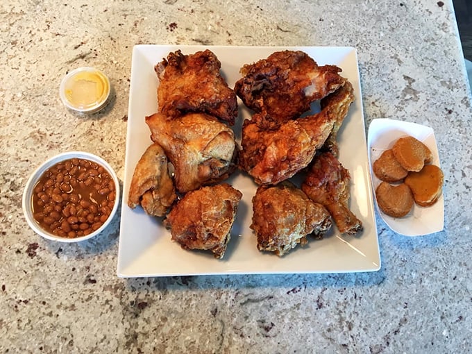 Golden-brown perfection that makes you want to abandon table manners entirely. This chicken doesn't need a fancy introduction—it speaks for itself.