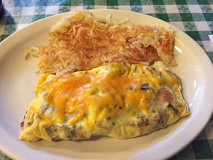 This golden-edged omelet with perfectly crispy hash browns is the breakfast equivalent of finding front-row concert tickets in your coat pocket.