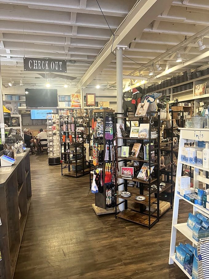Beyond books, the checkout area showcases carefully curated treasures that speak to the literary soul—perfect for gifting or treating yourself.