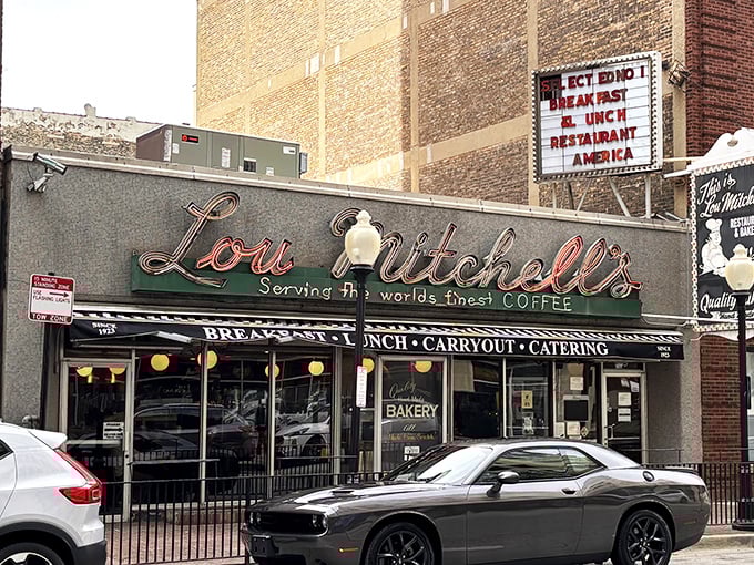 Lou Mitchell's neon sign has guided hungry travelers to breakfast bliss since Route 66 was America's Main Street.