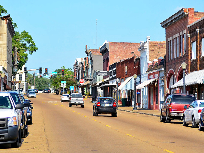 Main Street Canton showcases the kind of architectural details they just don't make anymore—unless you're building a movie set. 