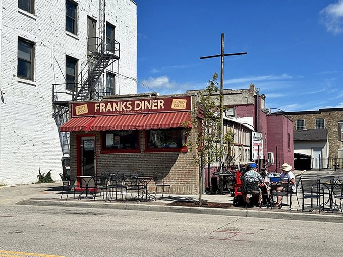 The outdoor seating isn't just charming—it's where you'll need to unbutton your pants after tackling their legendary breakfast. 