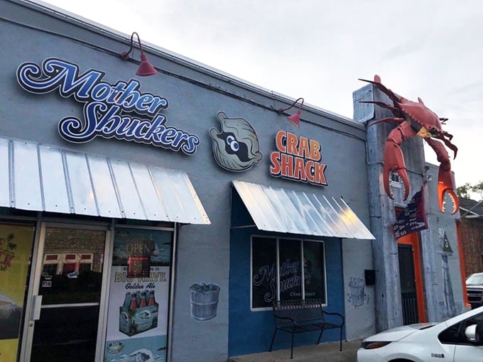 That giant red crab on the building isn't just decoration – it's a beacon calling all seafood lovers to this Martinsburg treasure.