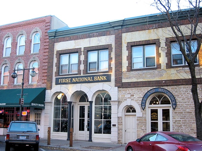 First National Bank stands as a testament to Northfield's historic charm. Even the buildings look like they're saving money!