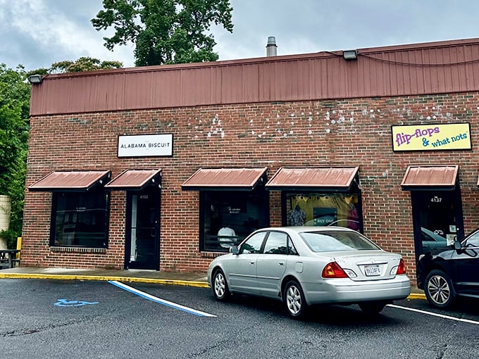 Don't let the humble exterior fool you—Alabama Biscuit Co. is where breakfast dreams come true and diet plans go to die.